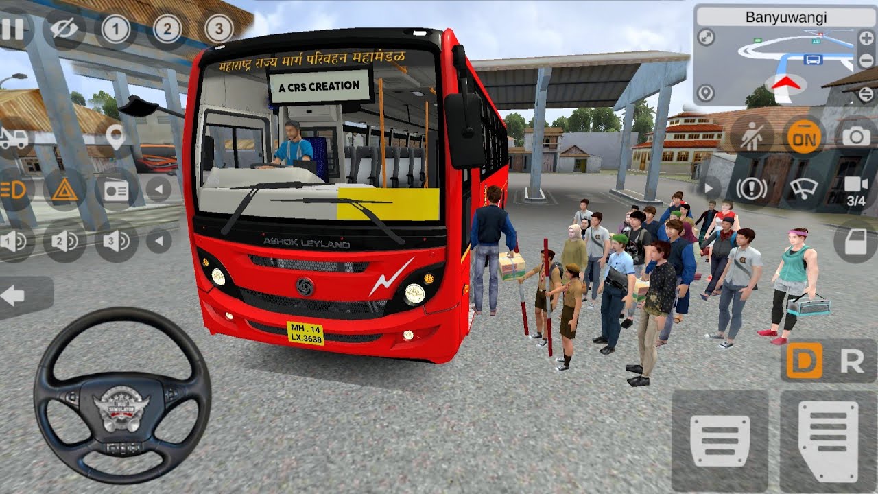 Waiting for the Ride: A Busy Scene at the MSRTC Bus Station in the Bus ...
