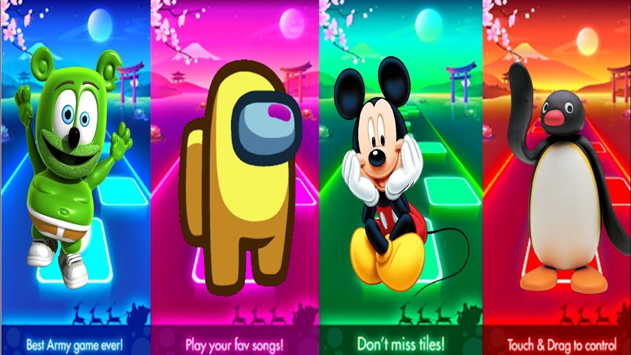 The_Gummy_Bear_Show🆚Among_Us🆚Mickey_Mouse🆚Pingu_Noot_Noot💫Who is best ...