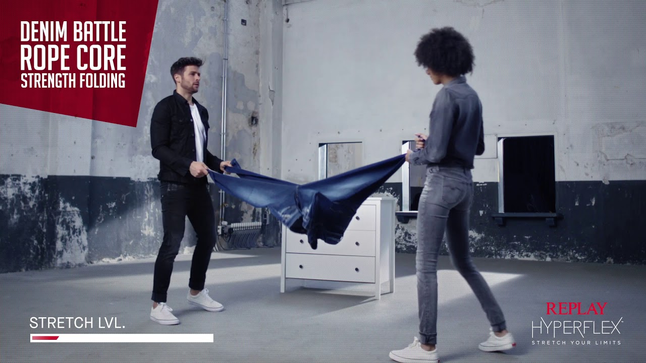 Exercise n°1 - DENIM BATTLE ROPE CORE - YouTube