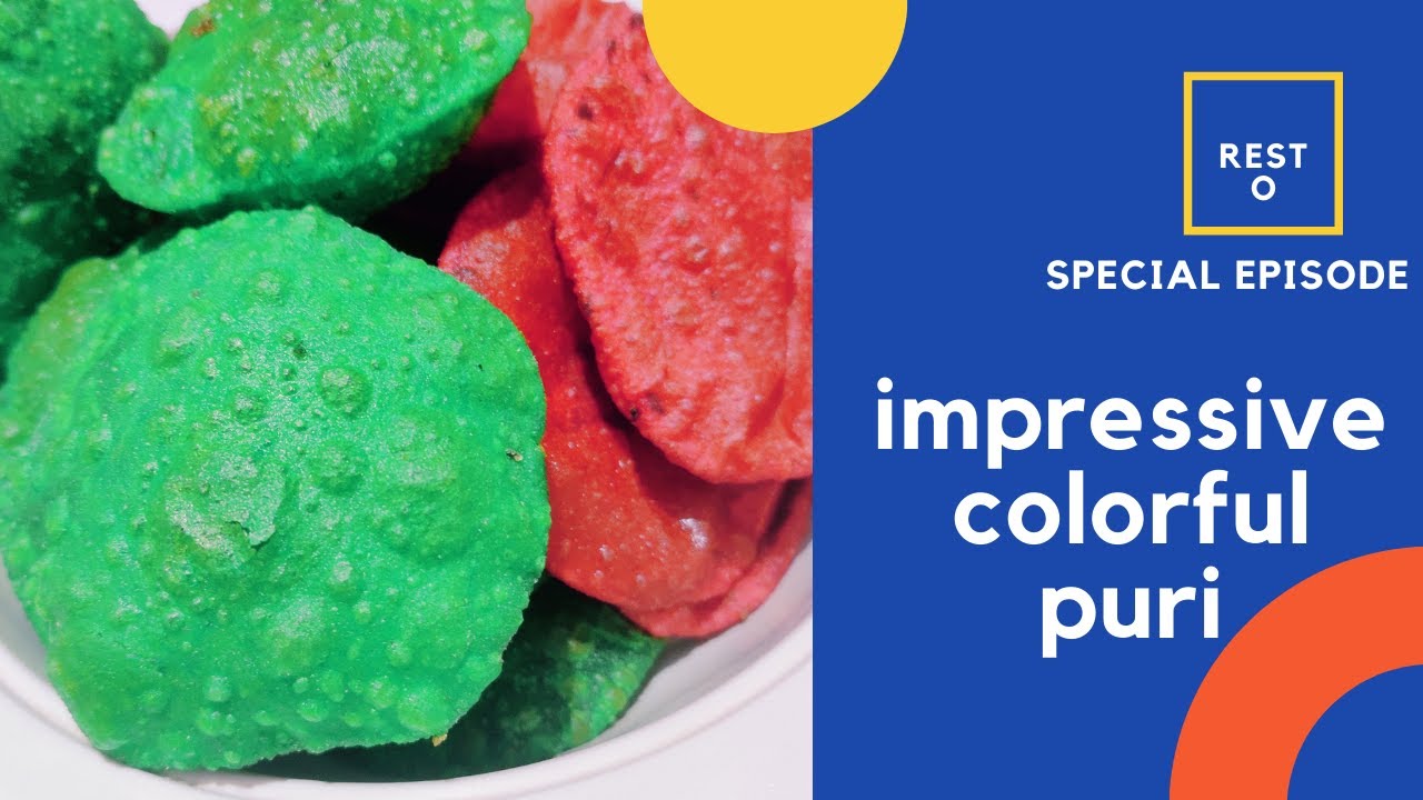 Colorful poori !! How to make impressive colorful Poori !! - YouTube