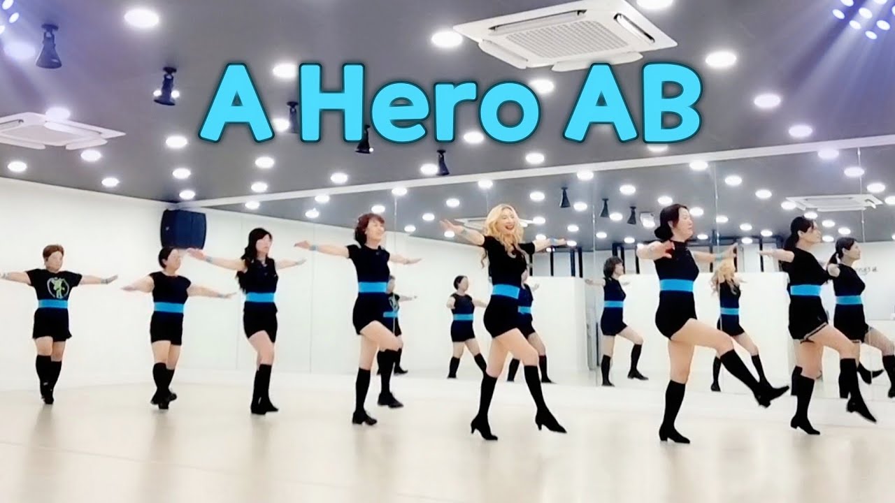 [진쌤라인댄스] A Hero AB (Absolute Beginner) - YouTube