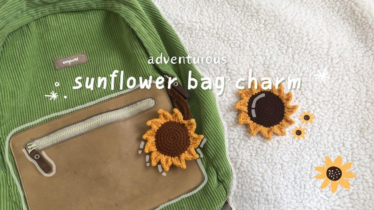 Crochet Sunflower Bag Charm🌻 - YouTube