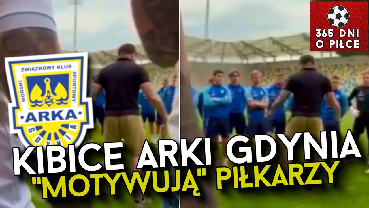 KIBICE ARKI GDYNIA NA TRENINGU PIŁKARZY | "MOTYWACYJNA" ROZMOWA PRZED ...