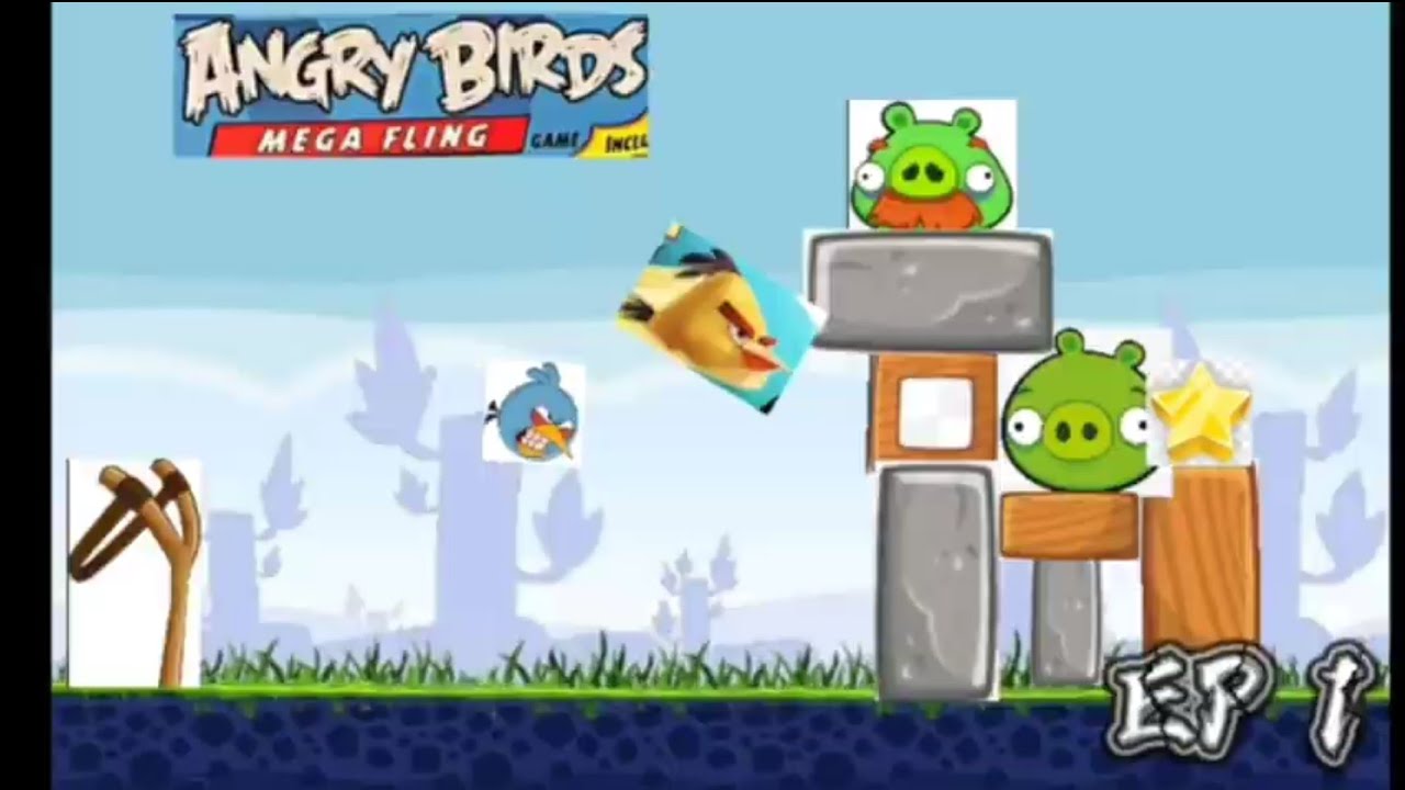 angry birds mega fling game cards 1/3 - YouTube