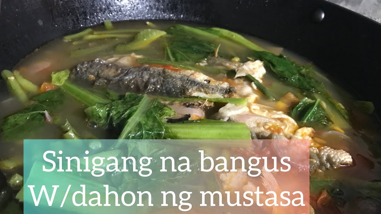Sinigang fried bangus with dahon ng mustasa #sinigangnaisda # ...