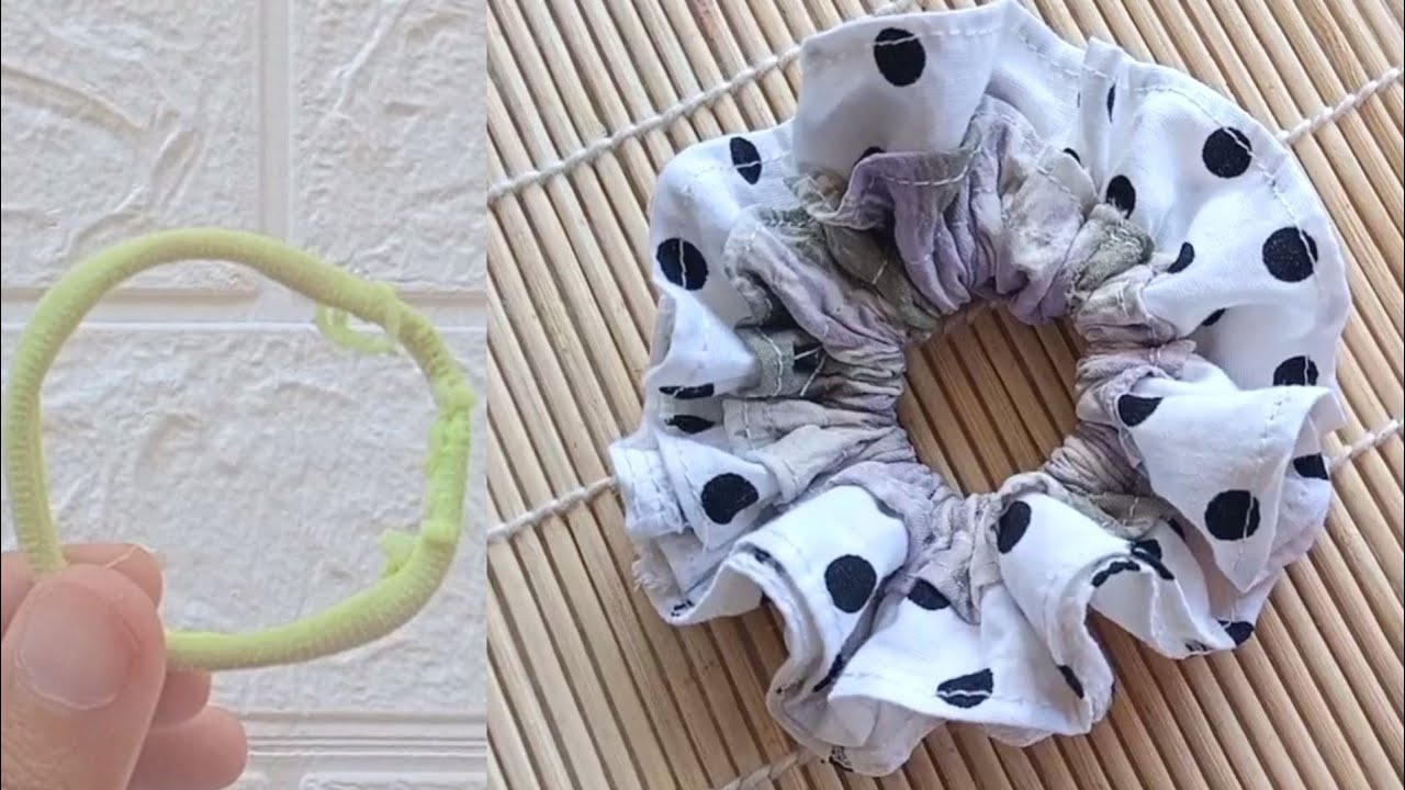 MERUBAH IKAT RAMBUT LAMA MENJADI BARU || IKAT RAMBUT KAIN PERCA - YouTube