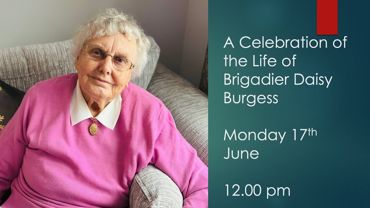 A Celebration of the Life of Brigadier Daisy Burgess - YouTube