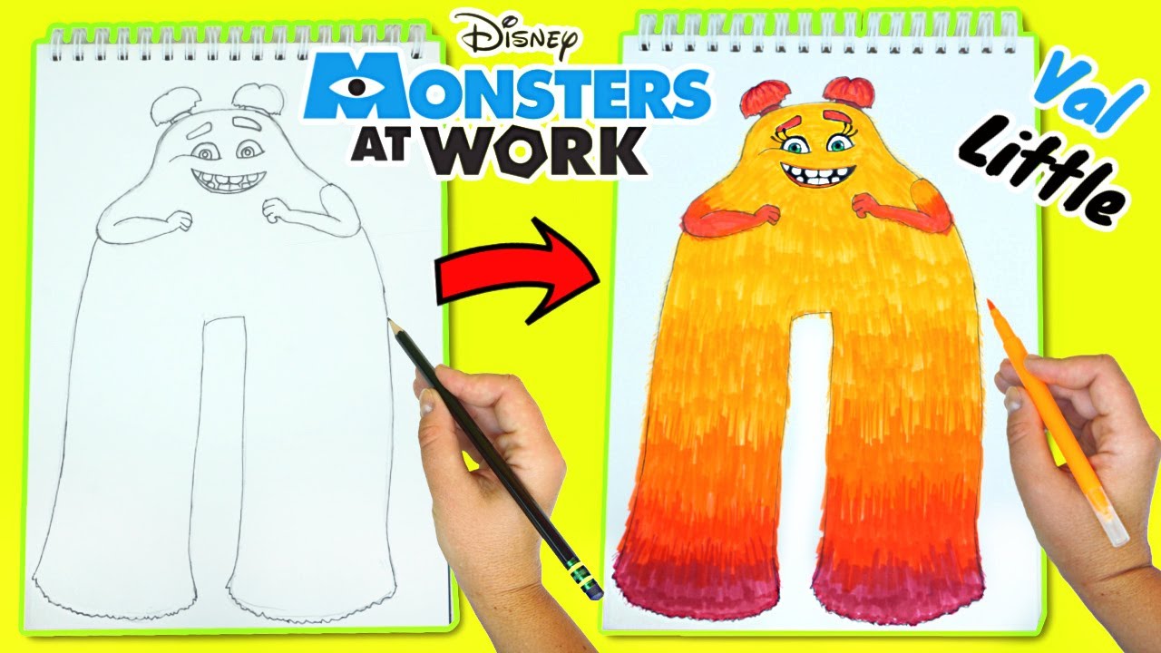 Monsters At Work : Val Little, Drawing and Coloring - YouTube