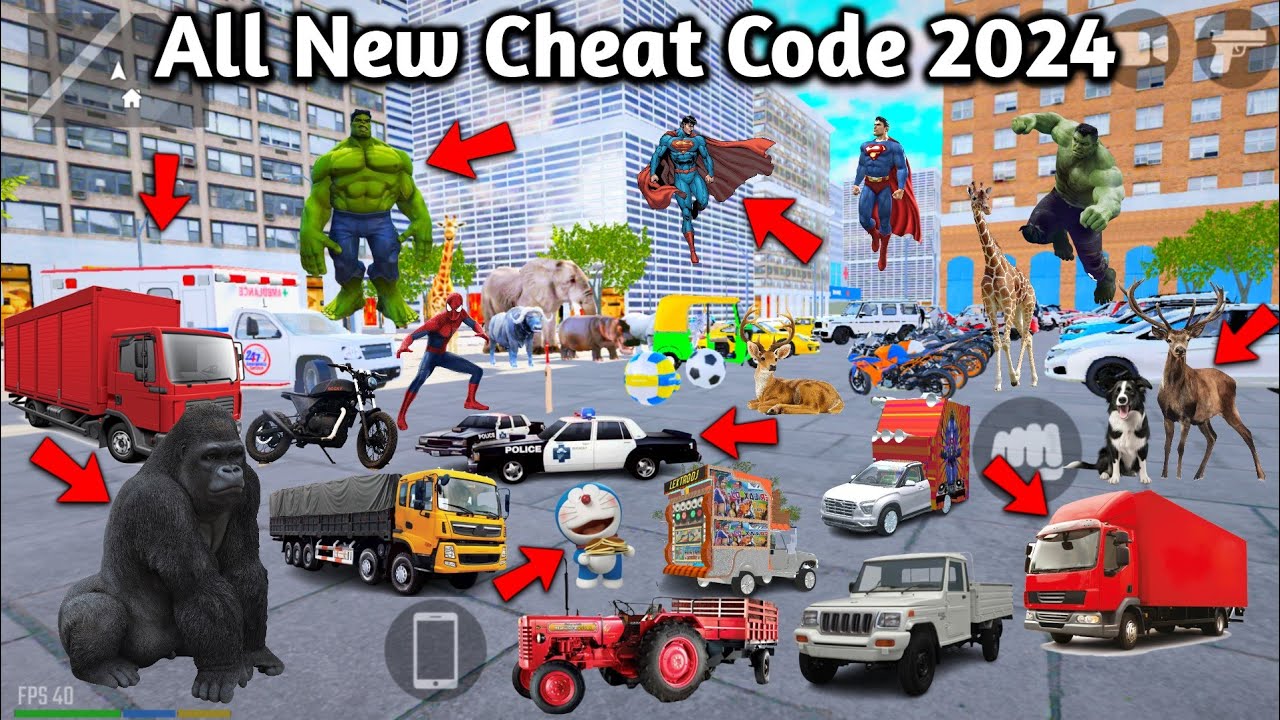 INDIAN CAR AND BIKE DRIVING GTA IV ALL NEW SECRET CHEAT CODES 2024 ...