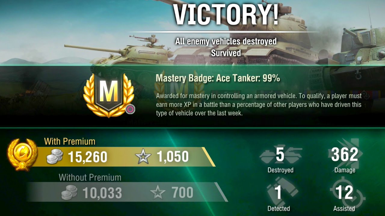Tank Ace Trophy. World of Tanks Ace Tanker Mastery badge - YouTube