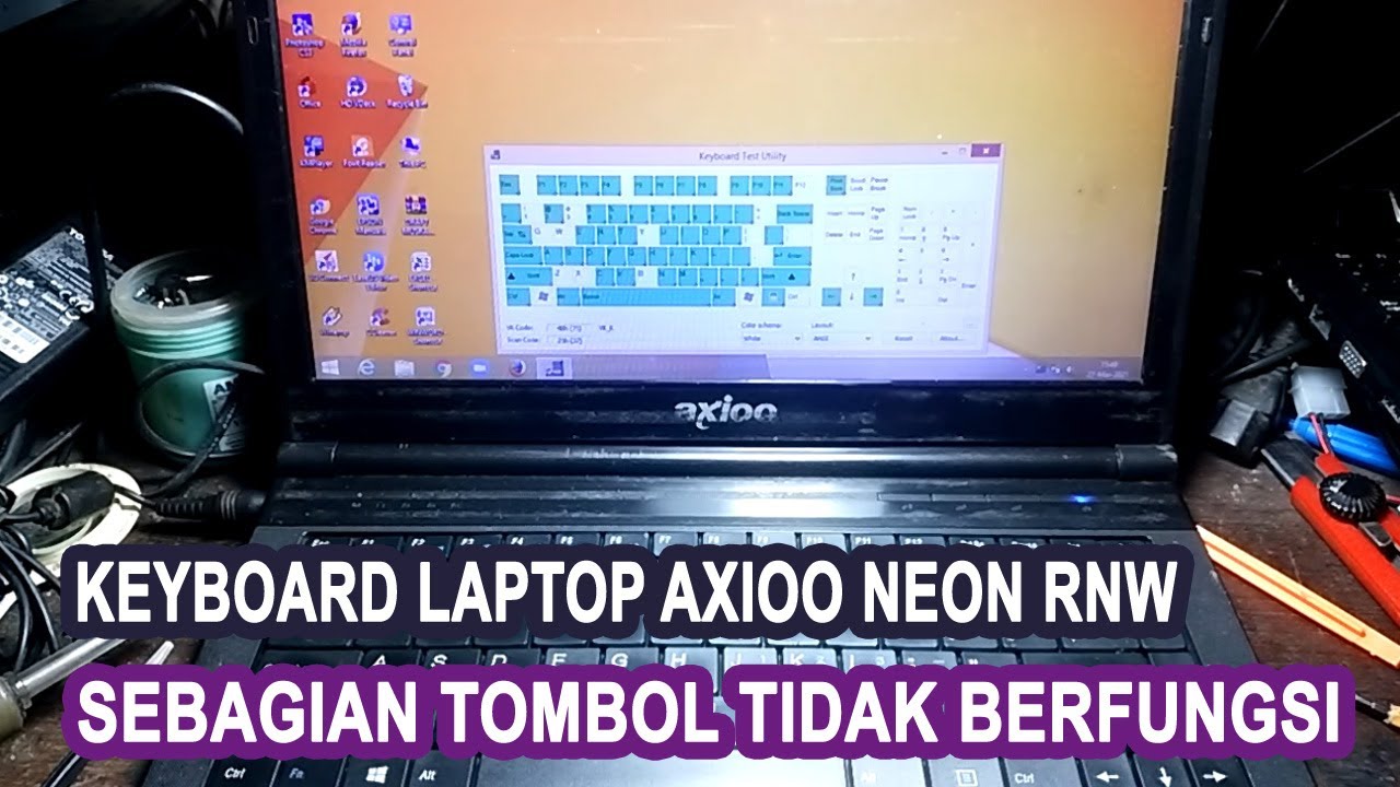 Cara memperbaiki keyboard laptop axioo neon rnw sebagian tombol tidak ...