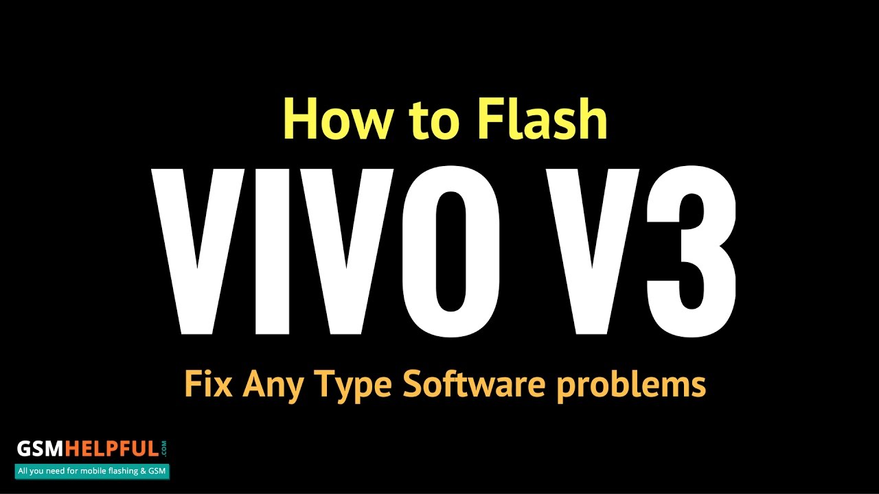 How to Flash OR Fix Software Problems in Vivo V3 - YouTube