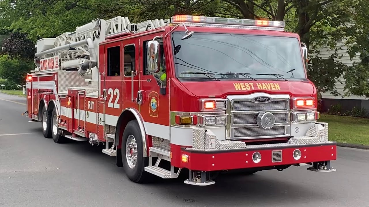 West Haven Fire Department NEW Truck 22 Responding - YouTube
