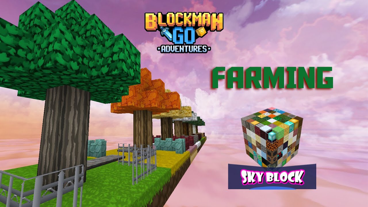 Benson becomes a farmer in Sky Block in Blockman GO! - YouTube