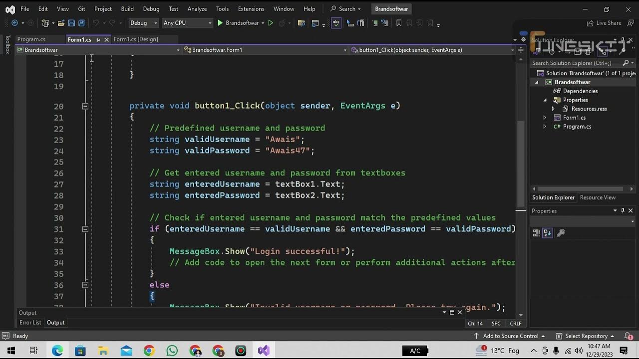 How to create a Windows form application in Visual studio using C# and ...