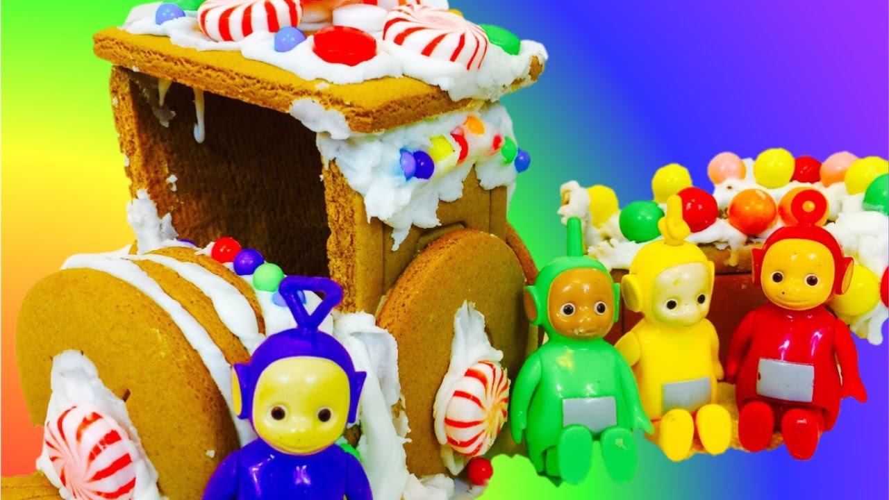 TELETUBBIES Toys Gingerbread Cookie Candy Train! - YouTube