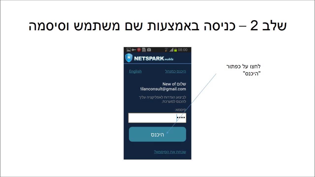 Netspark Mobile סרטון הדרכה הפעלת והשבתת הגנה בתכנת - YouTube