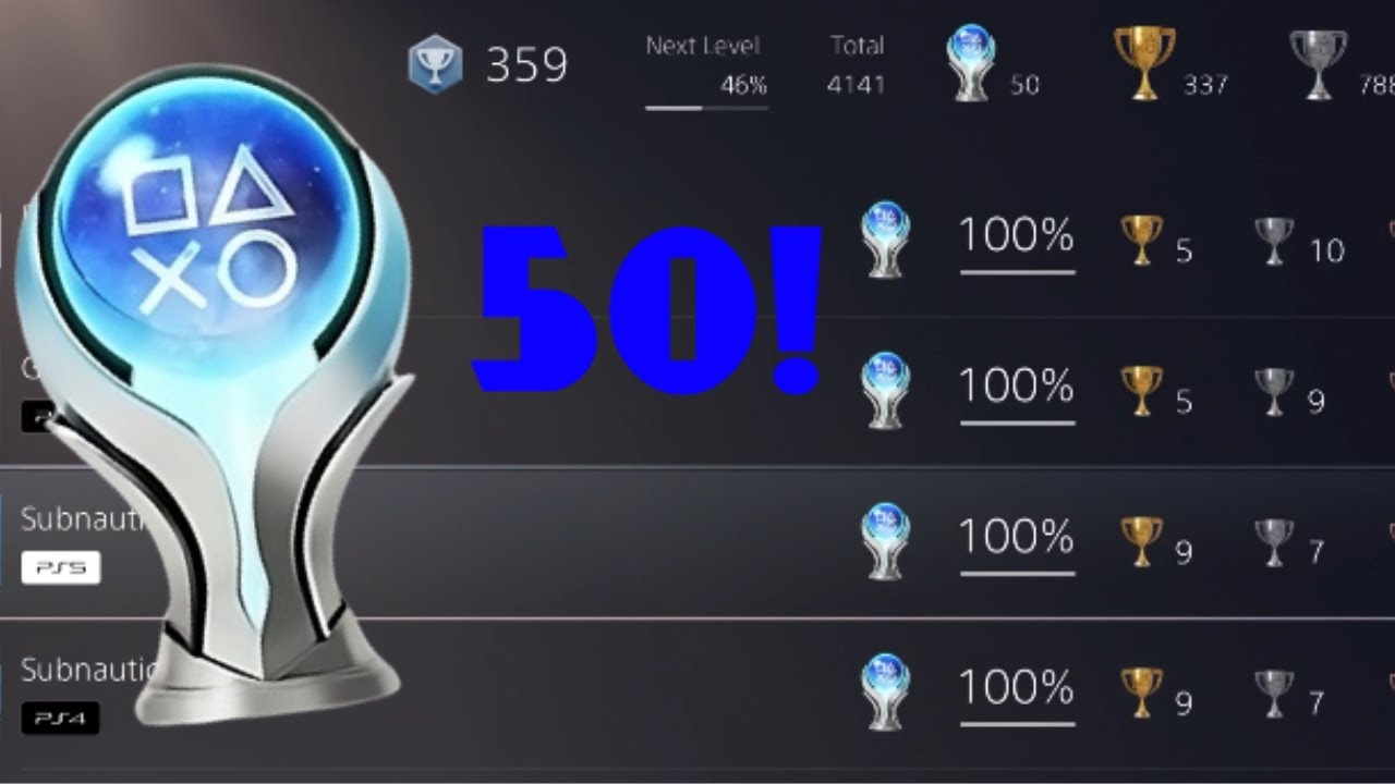 My level 359 PSN Account! (50 Platinums) - YouTube