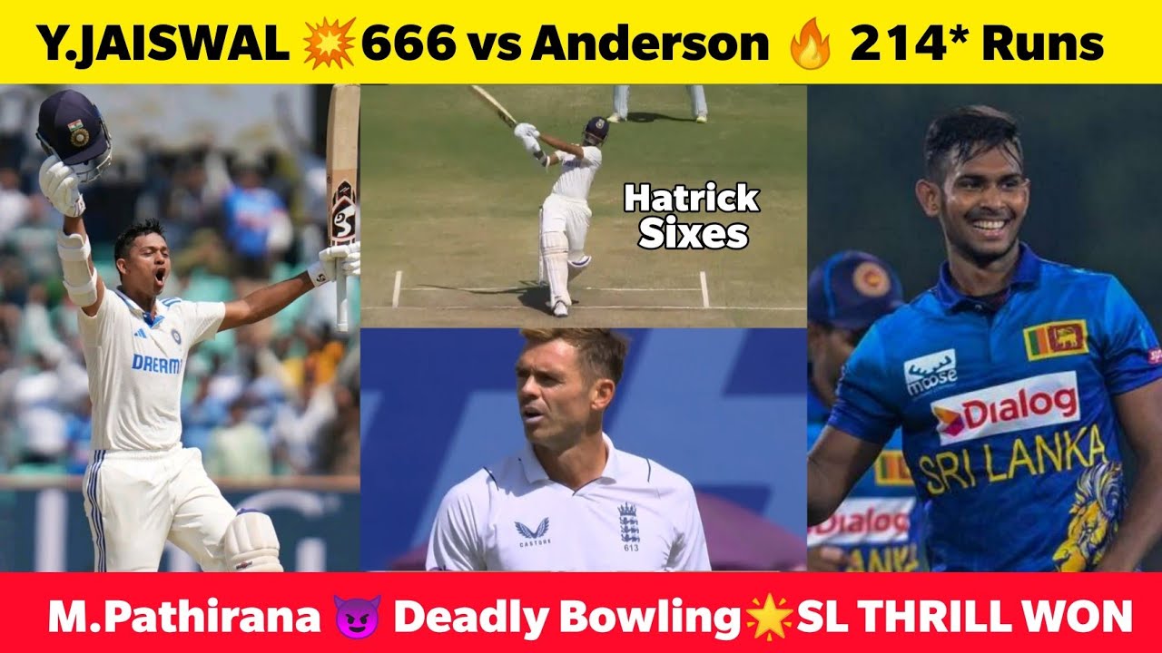 Y Jaiswal Hatrick 666 vs Anderson🔥M Pathirana Yorker 4 Wickets vs Afg ...