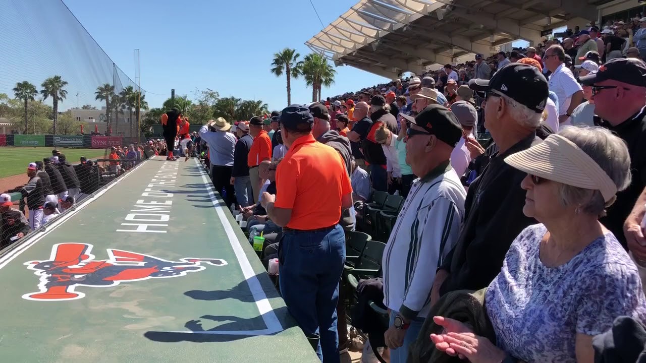 Seventh-Inning Stretch at Ed Smith Stadium In Sarasota - YouTube