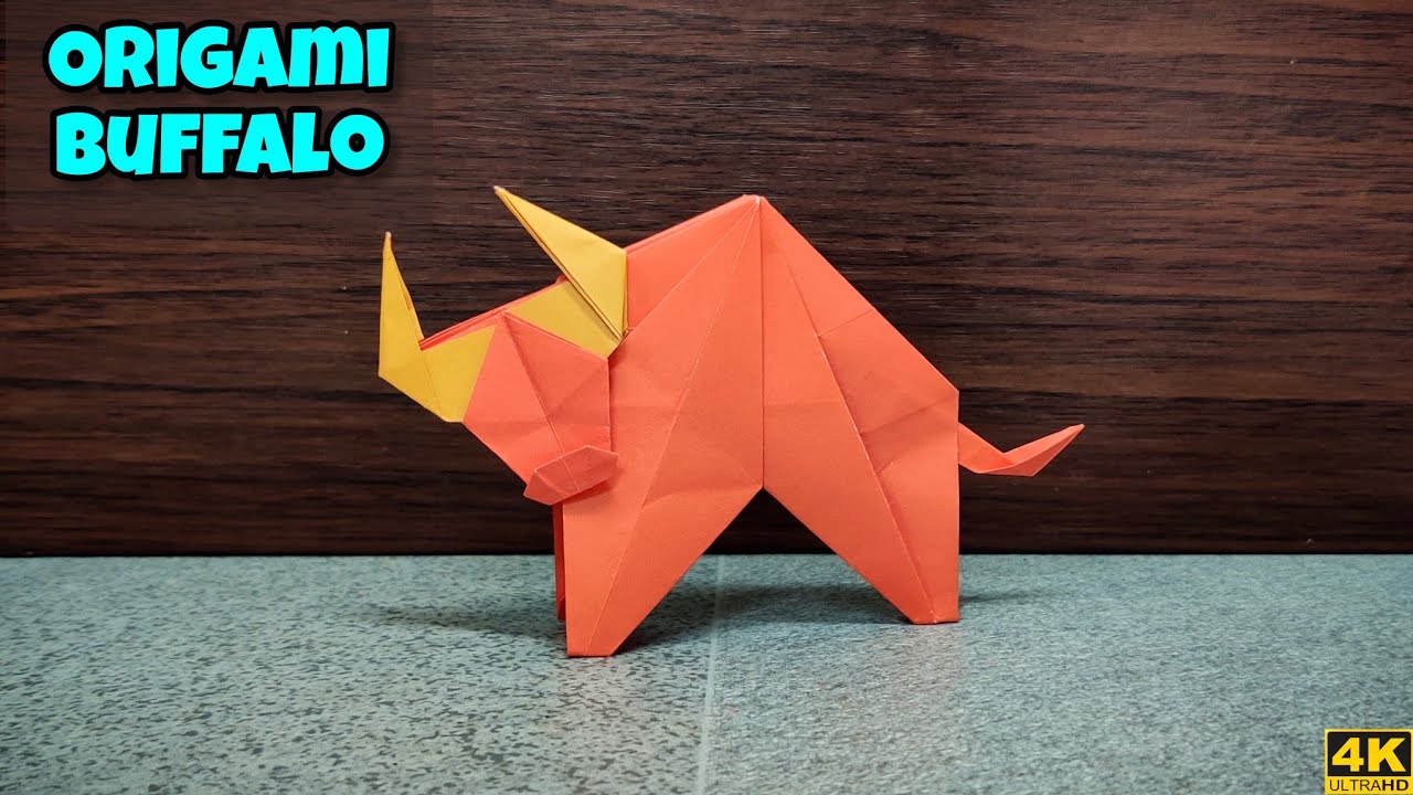 Origami Buffalo | Origami Animal | Origami tutorial | Paper craft - YouTube
