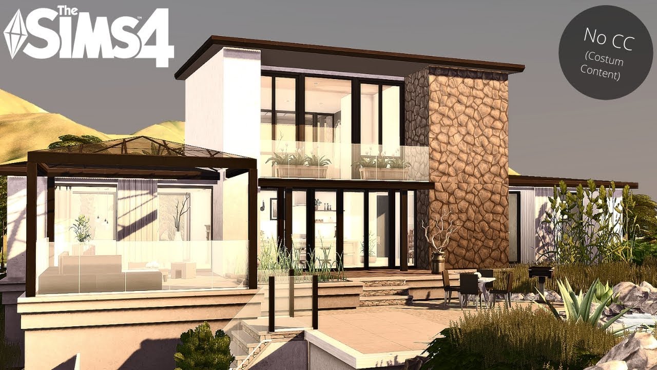 Modern Summer Residence | Realistic Family House in The Sims 4 | No CC ...
