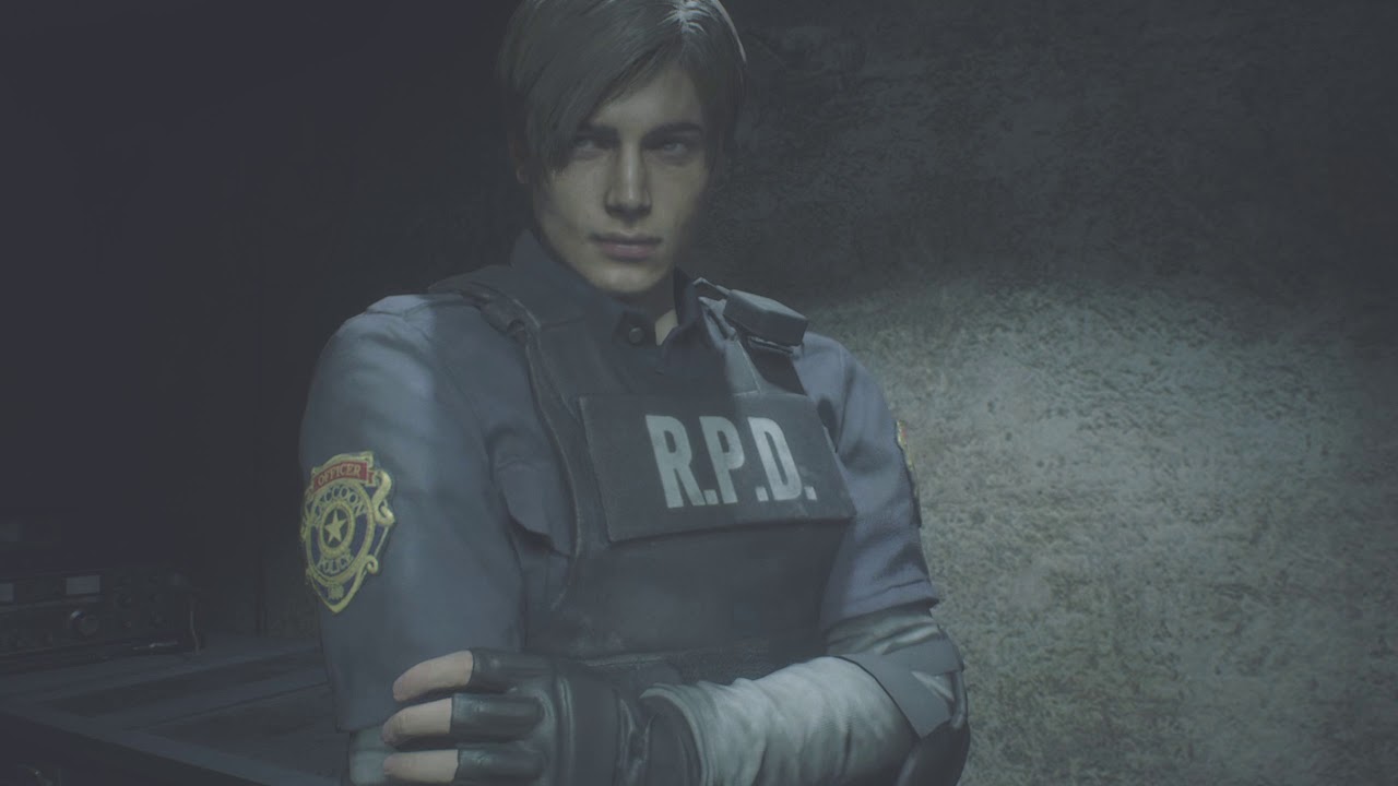 RESIDENT EVIL 2 Leon Changes into RPD uniform - YouTube