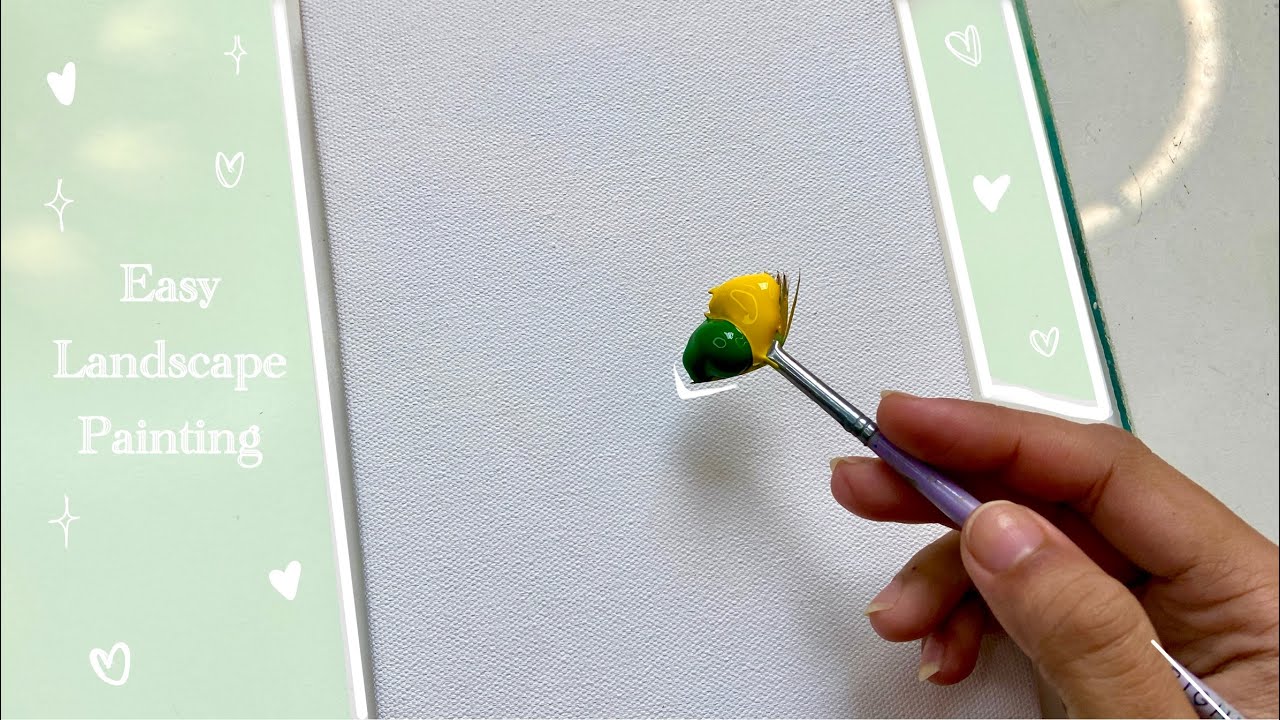 Easy landscape painting/ pathway painting/ Acrylic painting tutorial ...