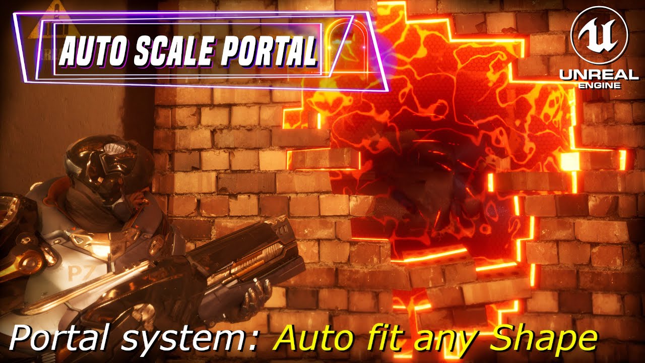 2- Auto scale Portal Frame, Opens with Camera Shake and Flash (Unreal ...