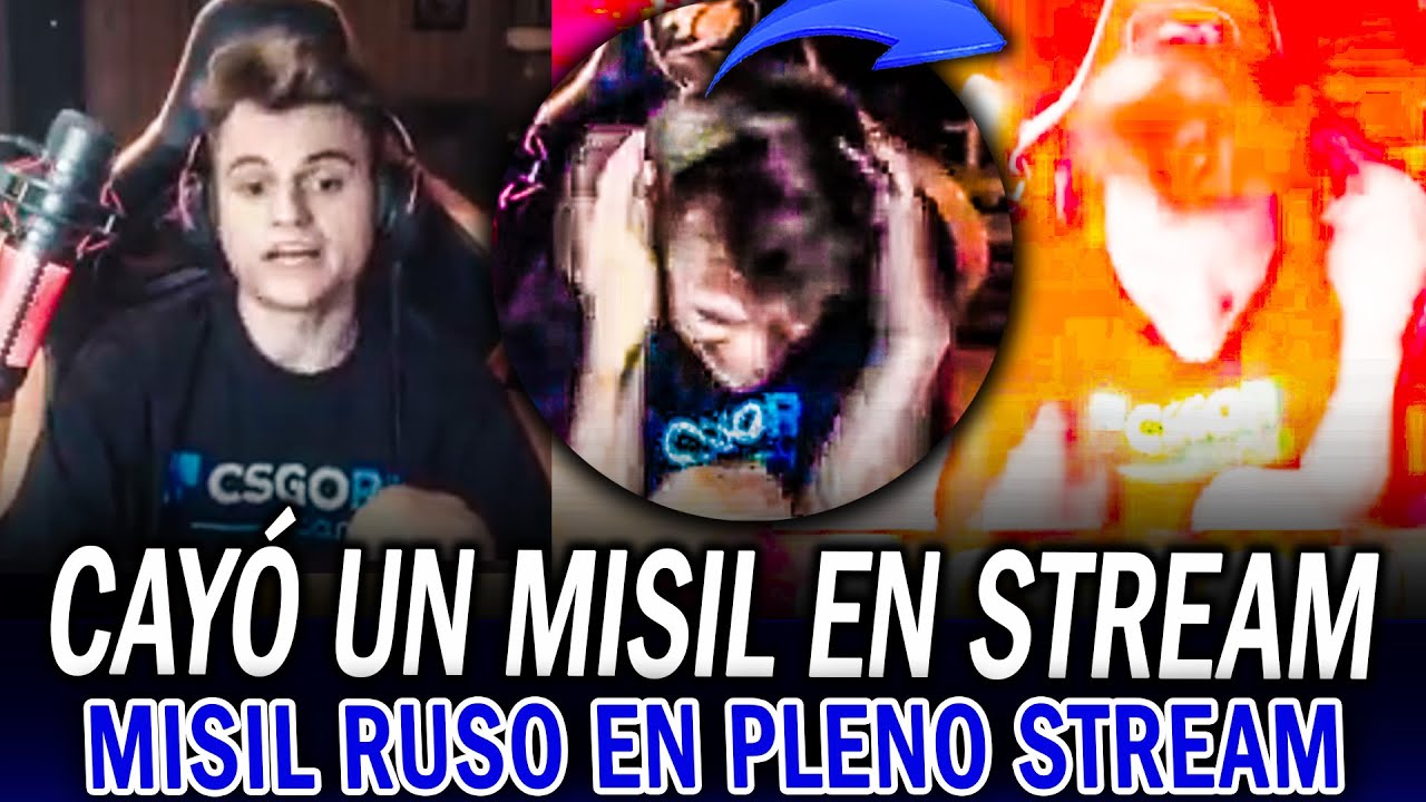 CAYÓ un MISIL en PLENO DIRECTO de STREAMER UCRANIANO - YouTube