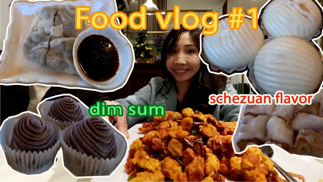 FOOD VLOG #1 - dim sum and sichuan flavor! - YouTube