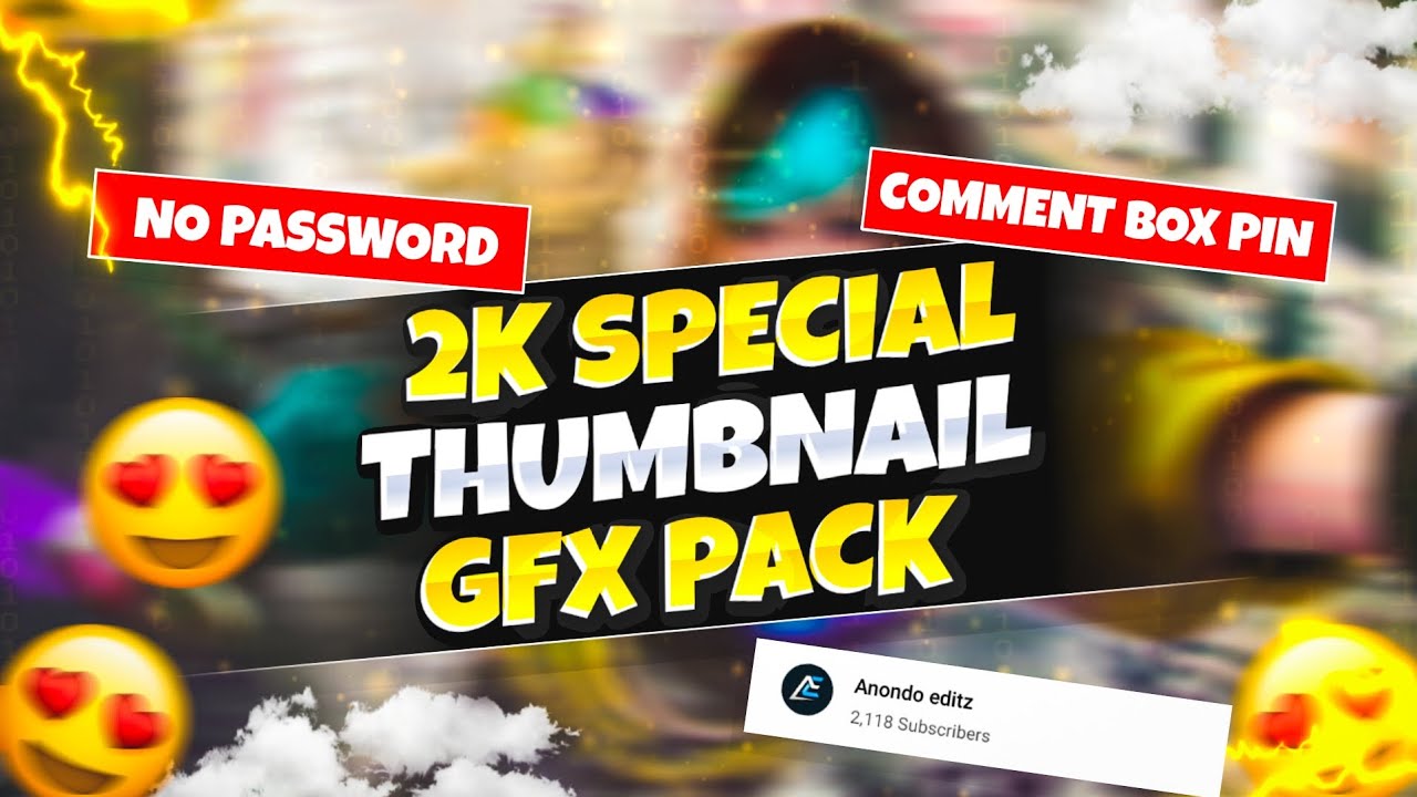 thumbnail gfx pack|| 2k Subscriber Special thumbnail gfx pack by ...