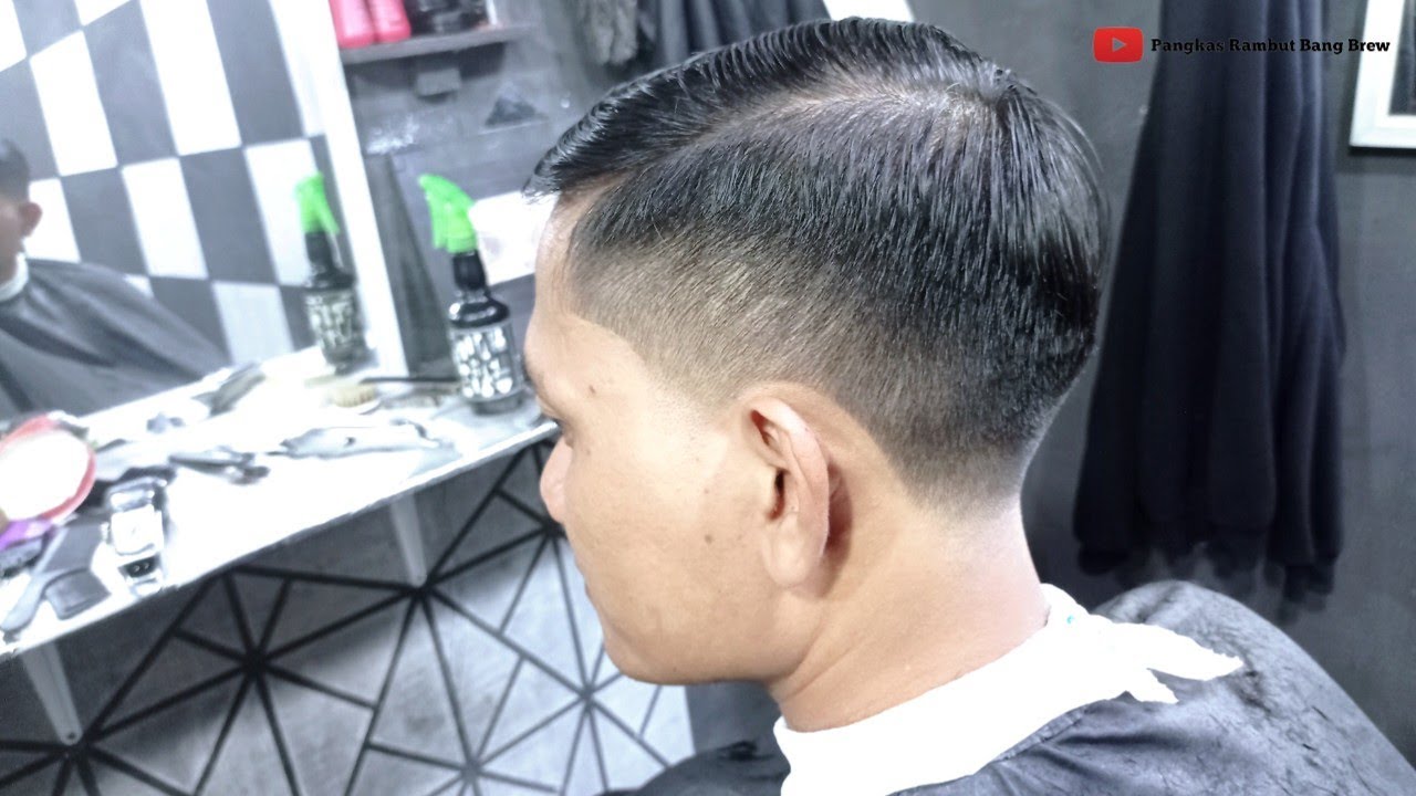 TEKNIK MUDAH CARA CUKUR TAPPER FADE-UNTUK PEMULA//haircut tutorial ...