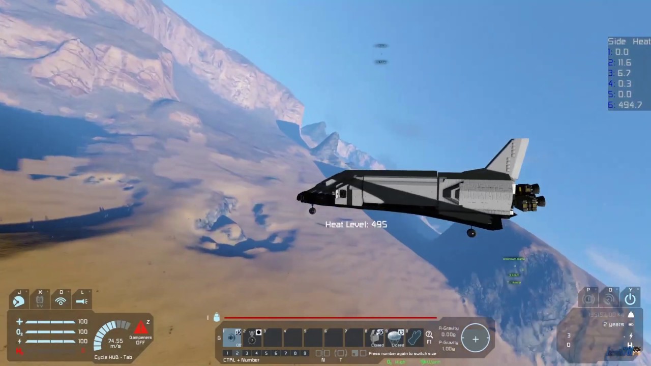 Space Engineers: Shuttle Test Landing #3 - YouTube