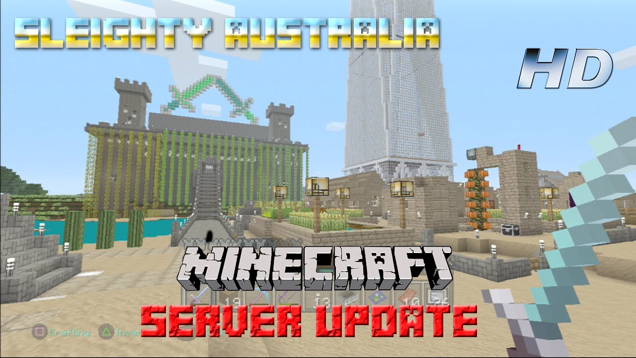 PS3 Minecraft Sleighty Australia's 24hr Survival Server Update - YouTube