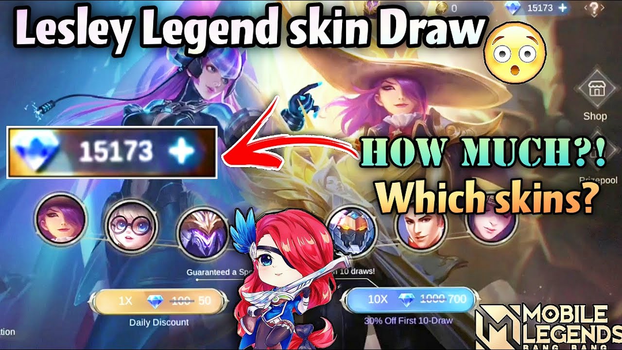 LESLEY LEGEND SKIN DRAW!🔥HOW MUCH?!🤯70 Spins, Angelic Agent and Selena ...