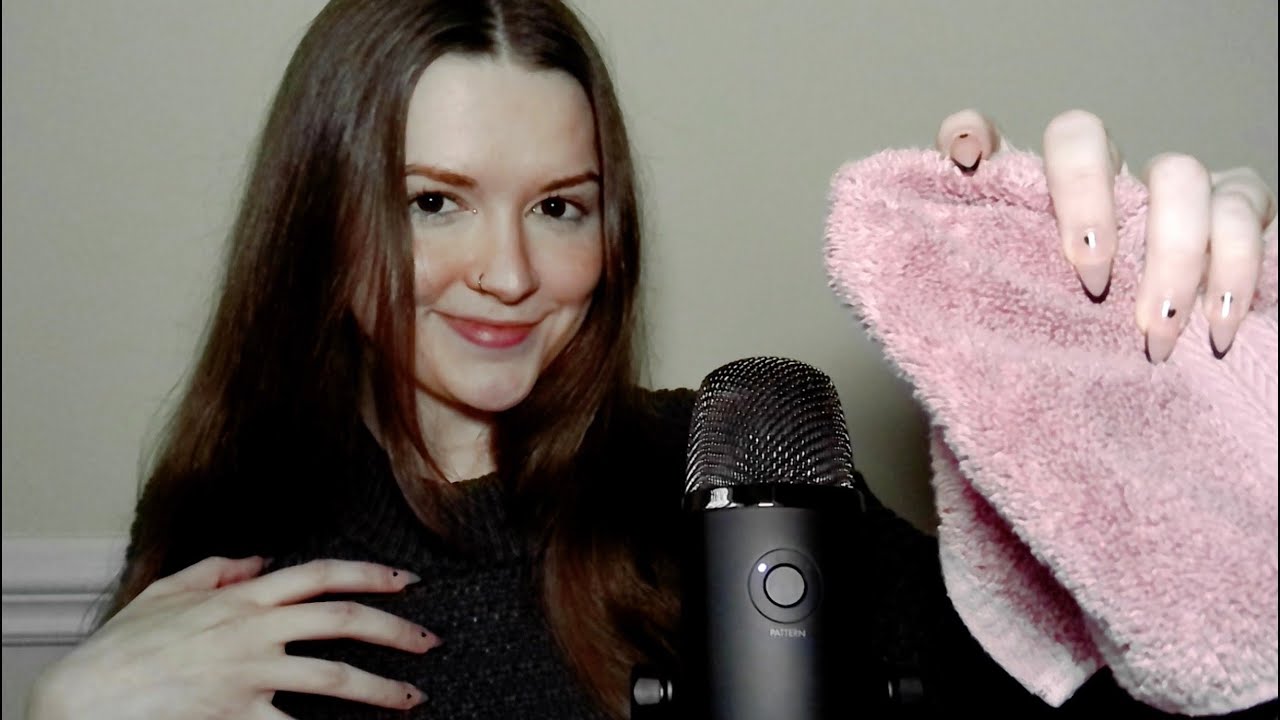ASMR Sleepy Fabric Sounds 😴 Scratching/Stroking + Whispers - YouTube