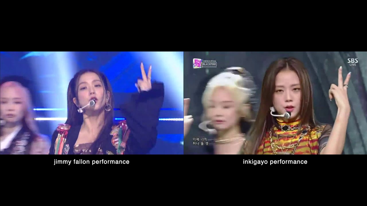 "how you like that" jimmy fallon vs inkigayo comparison - YouTube
