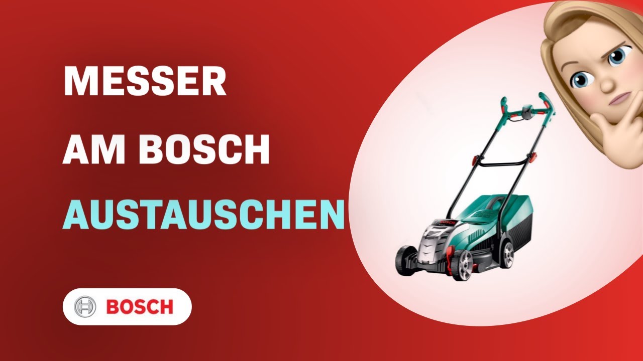 Wie man das Messer am Bosch Rotak 43 Li austauscht, wenn die Hauptwelle ...