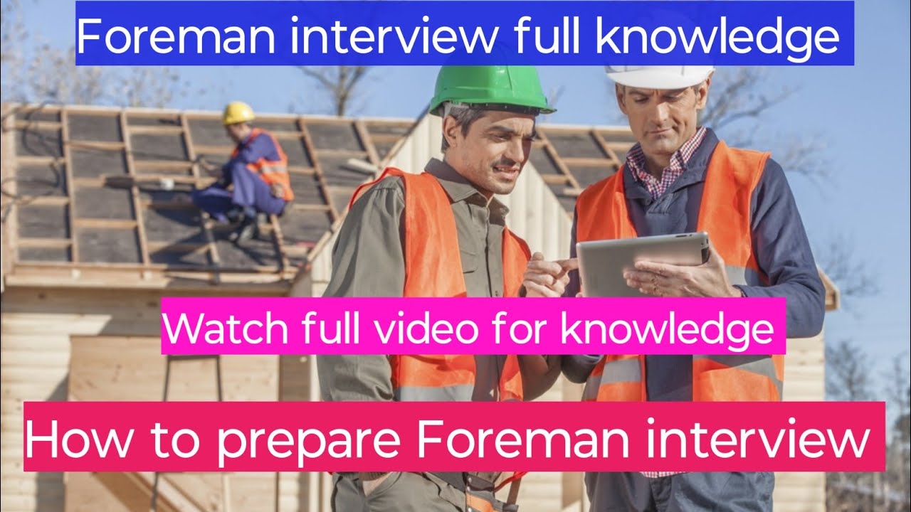 foreman interview || Foreman interview full knowledge || #foreman # ...