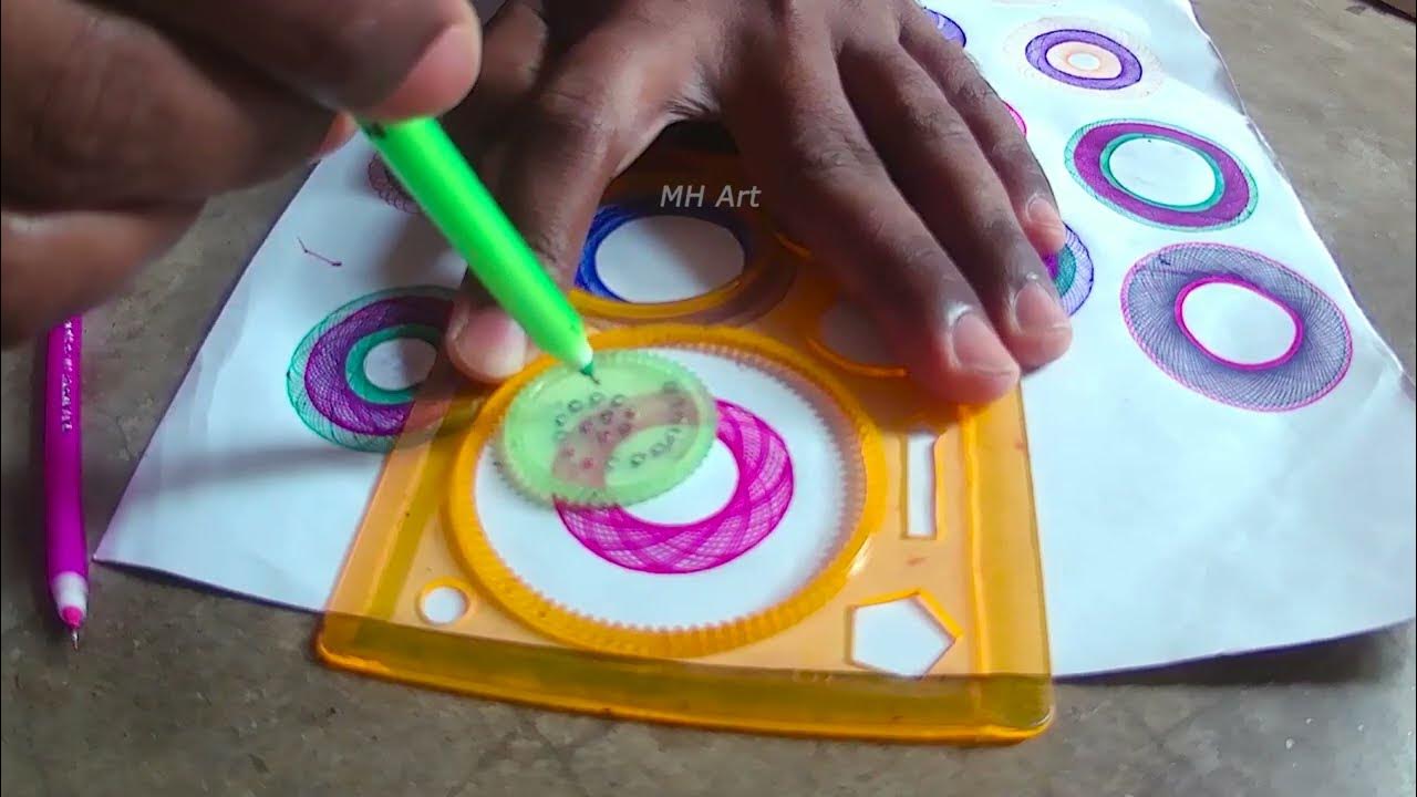 Simple Spirograph Design Ruler Scale Step By Step।। Spirograph Ruler Scale Colorful - YouTube