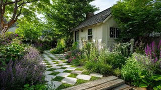 Small Rustic Garden Pathways Using Upcycled Wood (easy DIY for beginners)