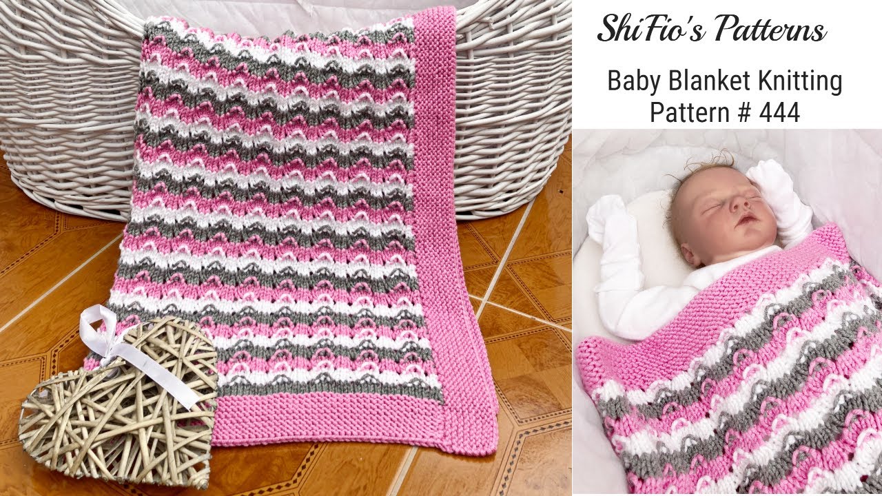 Hand knitted baby blanket pattern photos # 444 - YouTube