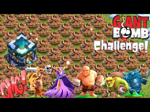 CoC GiantBomb Challenge | All Max |Base Full of Bombs | Fun Clash ...