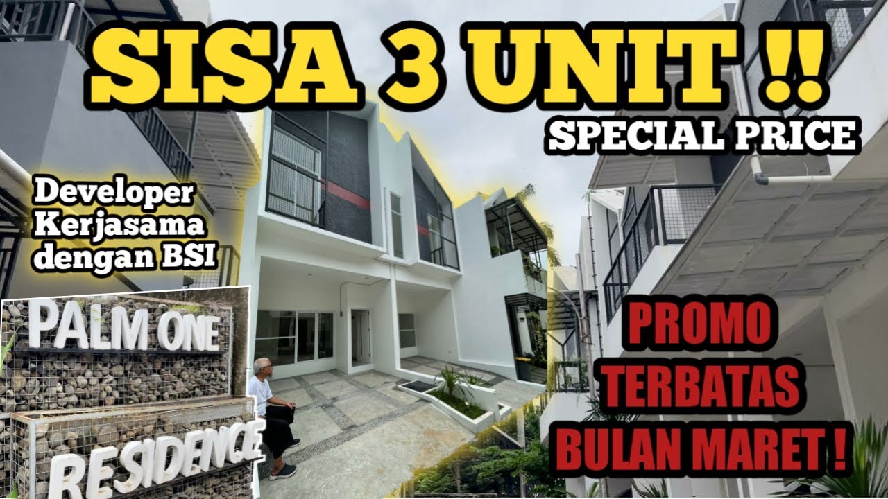 PROMO TERBATAS !! PALM ONE RESIDENCE BAMBU APUS, SISA 3 UNIT!! COCOK ...