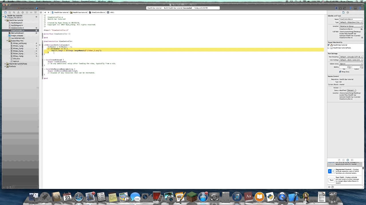 How to make a health bar in Xcode for kids by a kid - YouTube