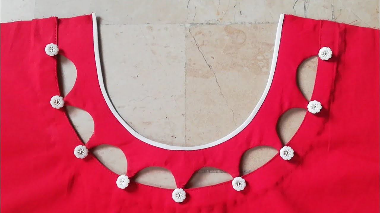 Beautiful Round Neck cutting & stitching || Neck Design with Cutwork ...