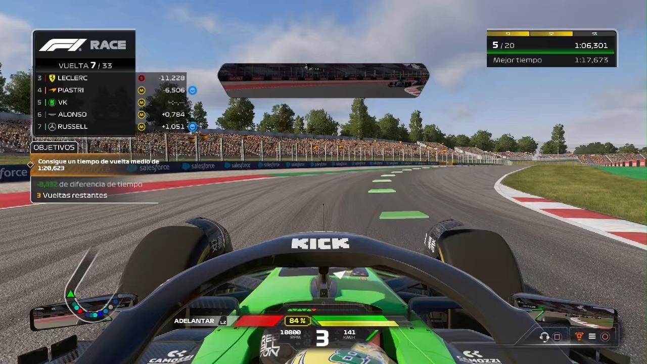 F1 24 Modo trayectoria en F1 Con Sauber Gp de Cataluña Gran Pelea Con ...