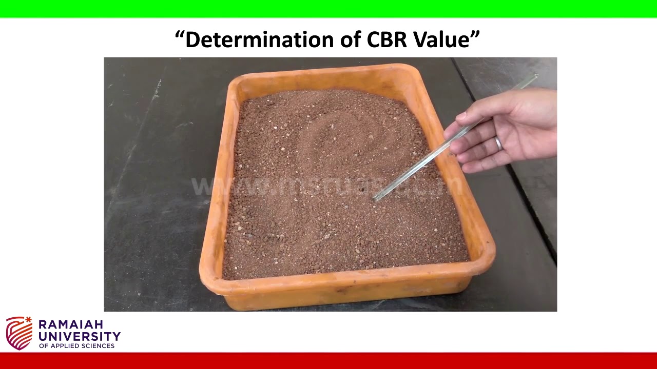 Determination Of Cbr Value - YouTube