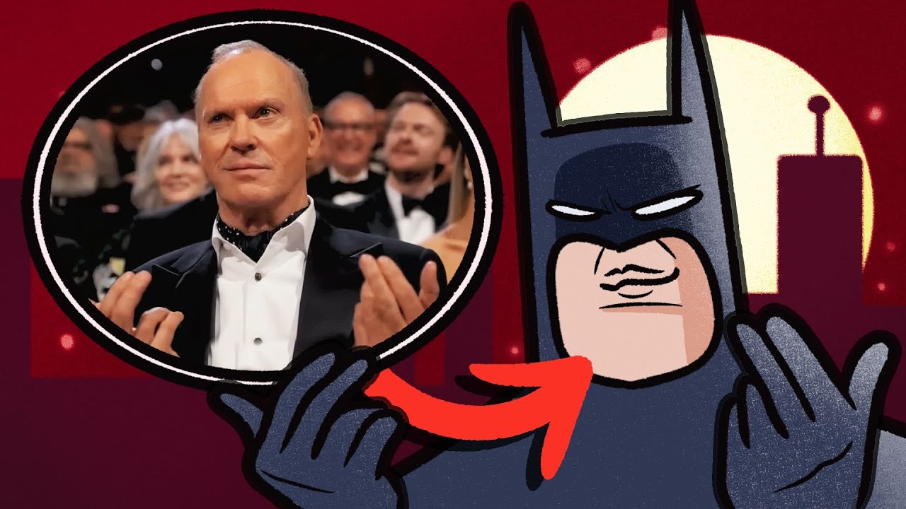 Oscars Michael Keaton BATMAN Joke but its Animated - YouTube